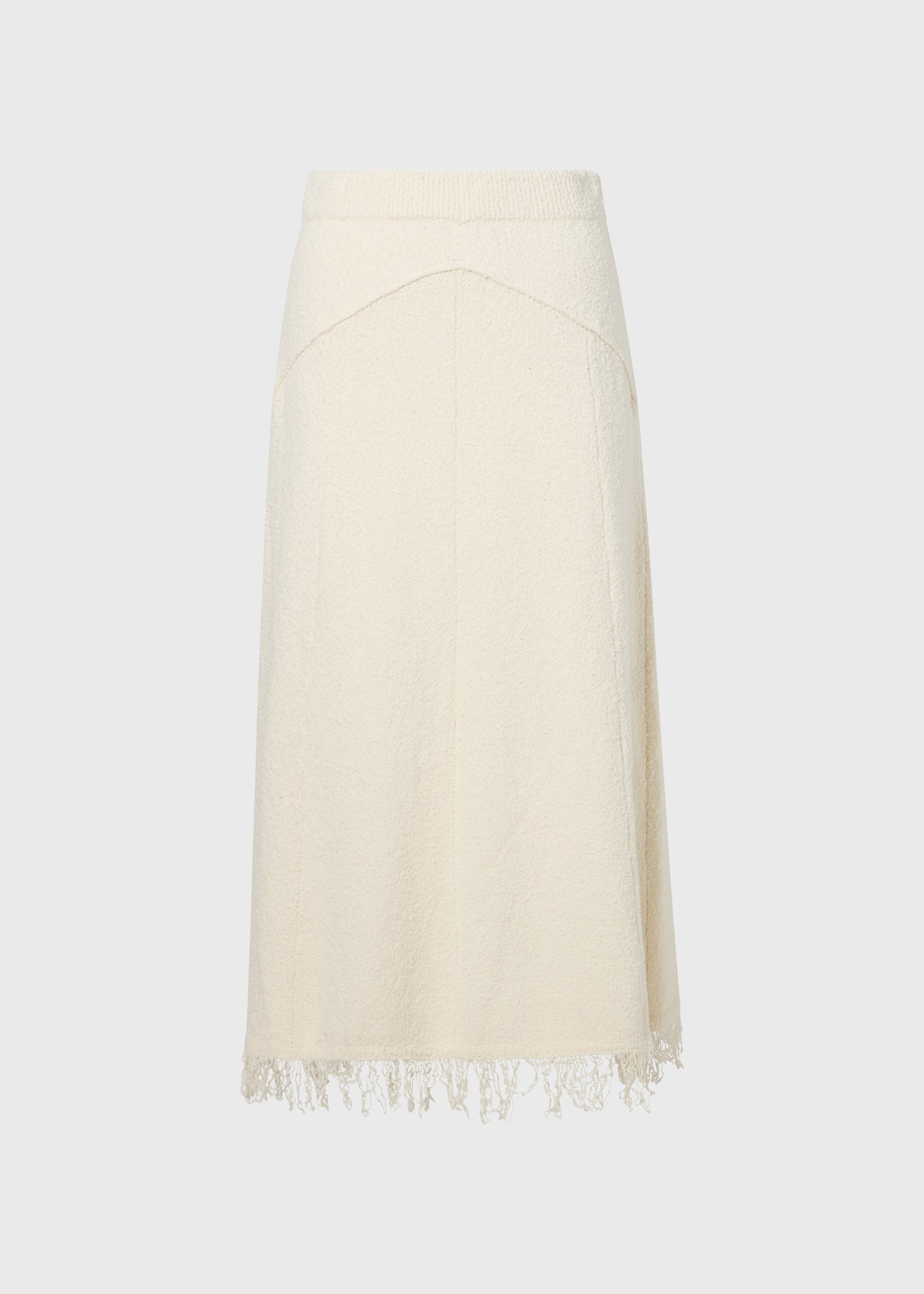 Fray Bouclé Skirt Cream